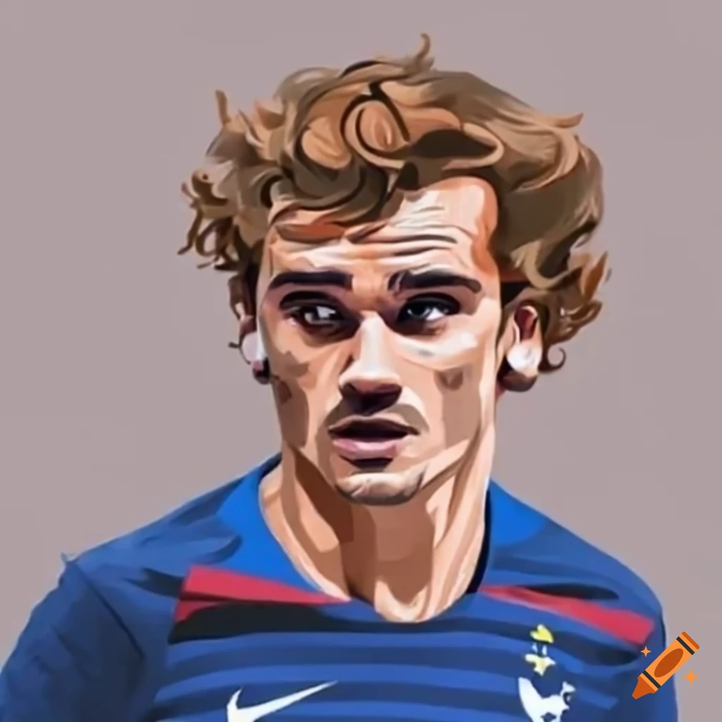 Antoine Griezmann representing France on Craiyon