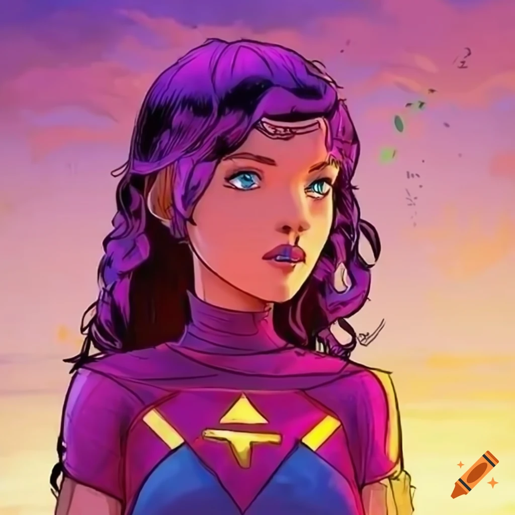Tween OC superheroine art by Moebius with cinematic composition on Craiyon