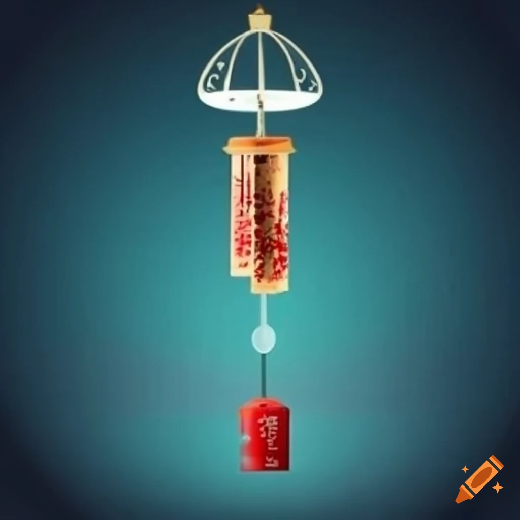 Japanese wind chime with decorative bookmark and harmonious Chinese ...