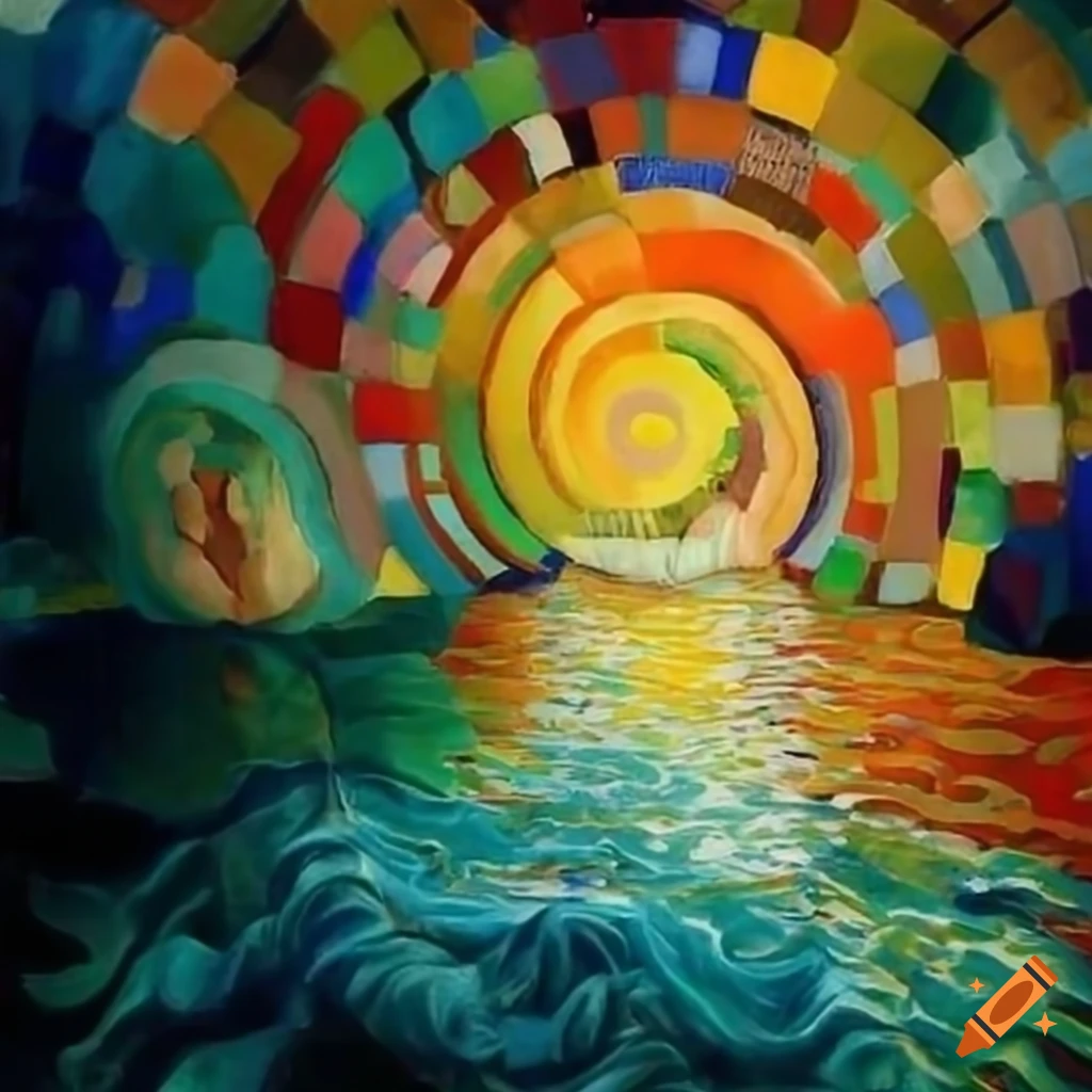 Patchwork art inspired by Delaunay, Da Vinci, Klimt, Lommers - people ...