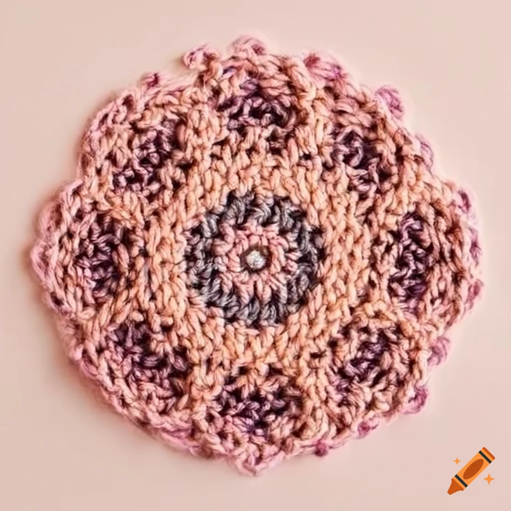 Detailed crochet pattern with intricate floral design on Craiyon