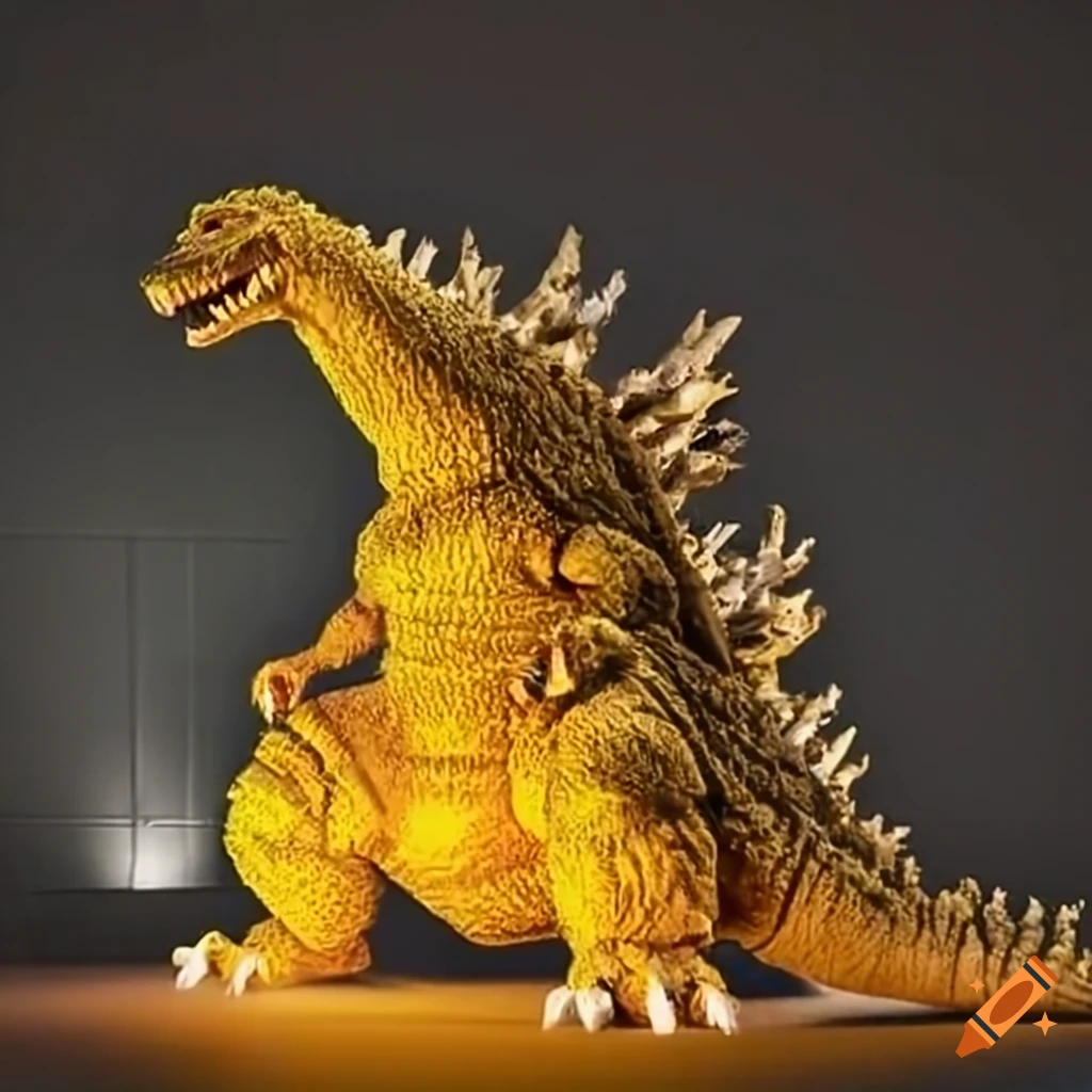 Yellow godzilla on Craiyon