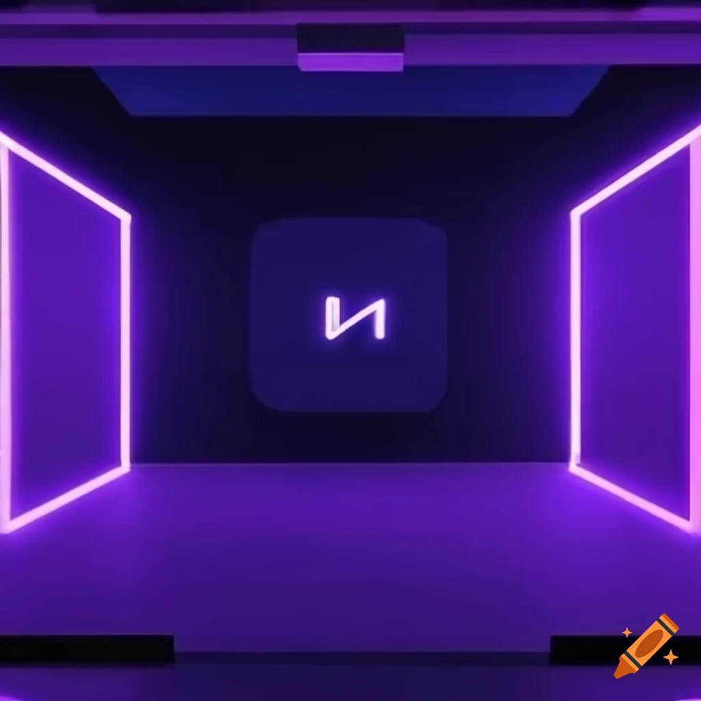 Youtuber's Studio room with a subtle neon glow and 'AHMED STUDIO ...