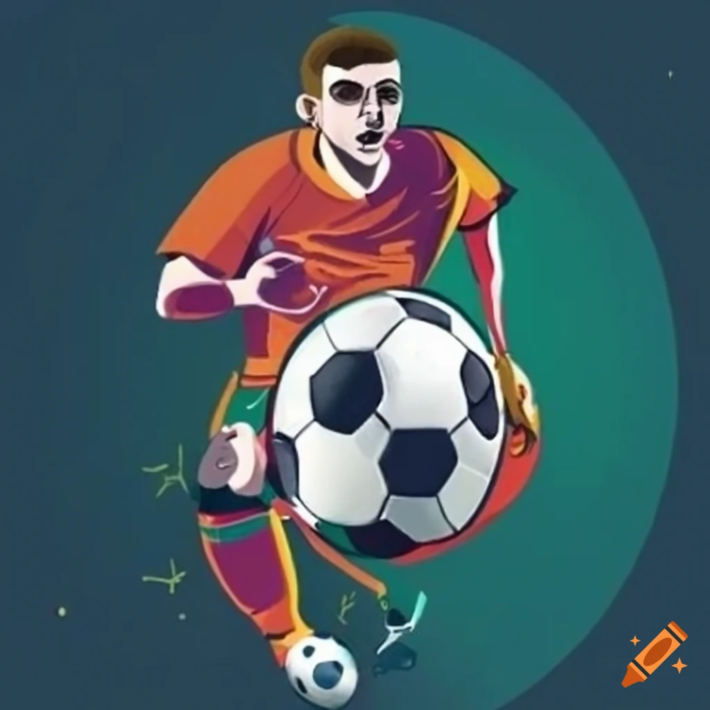 Football illustration on Craiyon
