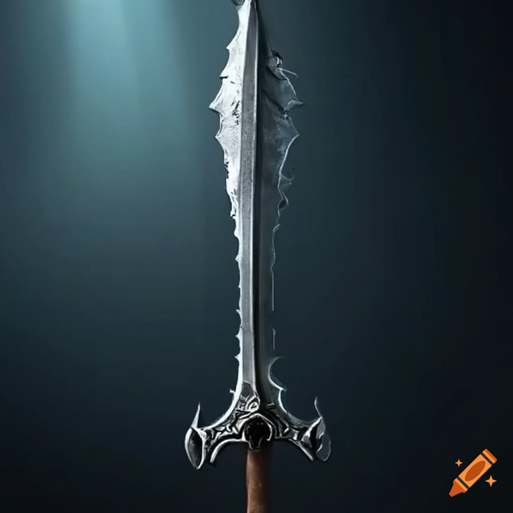 Detailed iron sword from a high fantasy RPG setting on Craiyon