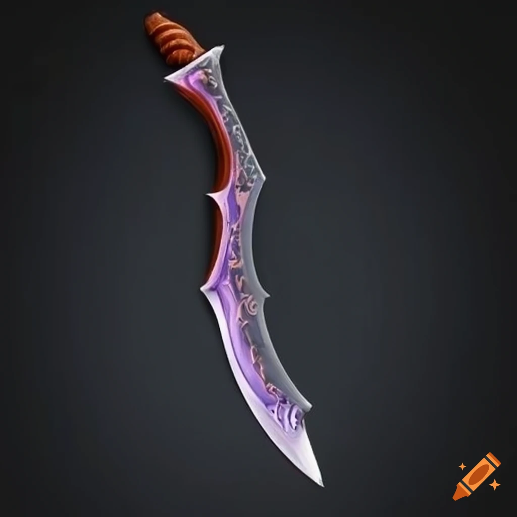 Magic curved elite sword on Craiyon