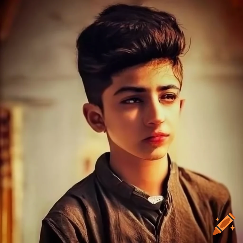 Pakistani boy with style on Craiyon