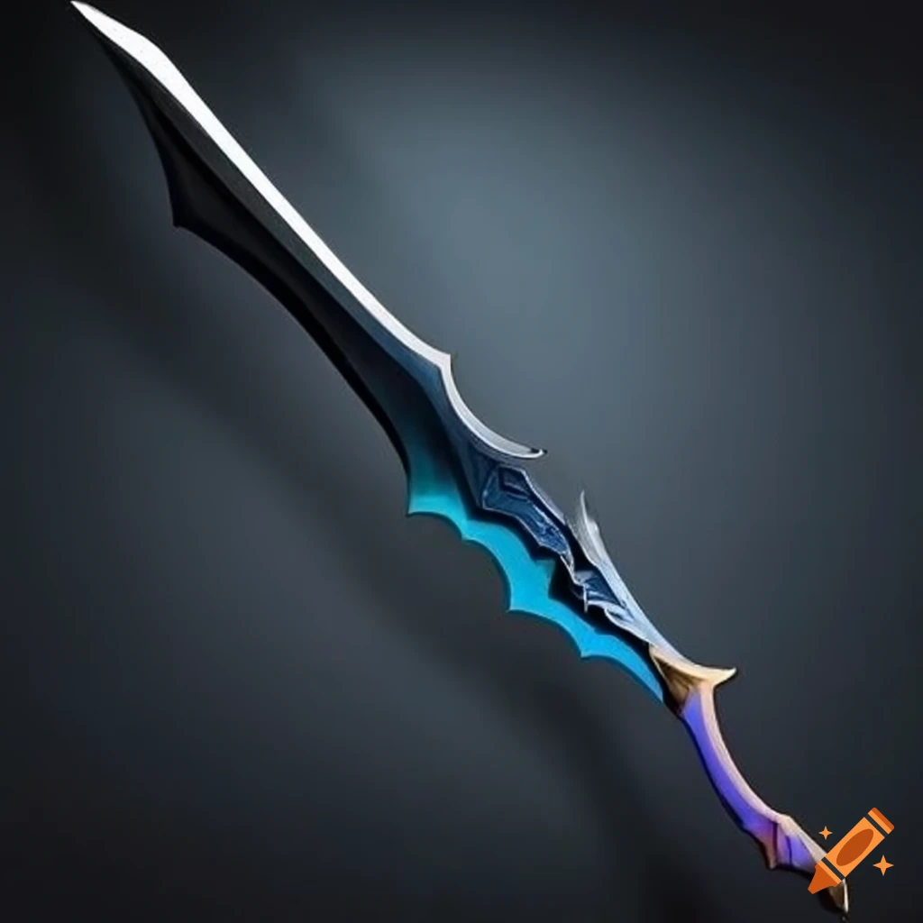 Magic curved elite sword blade on Craiyon