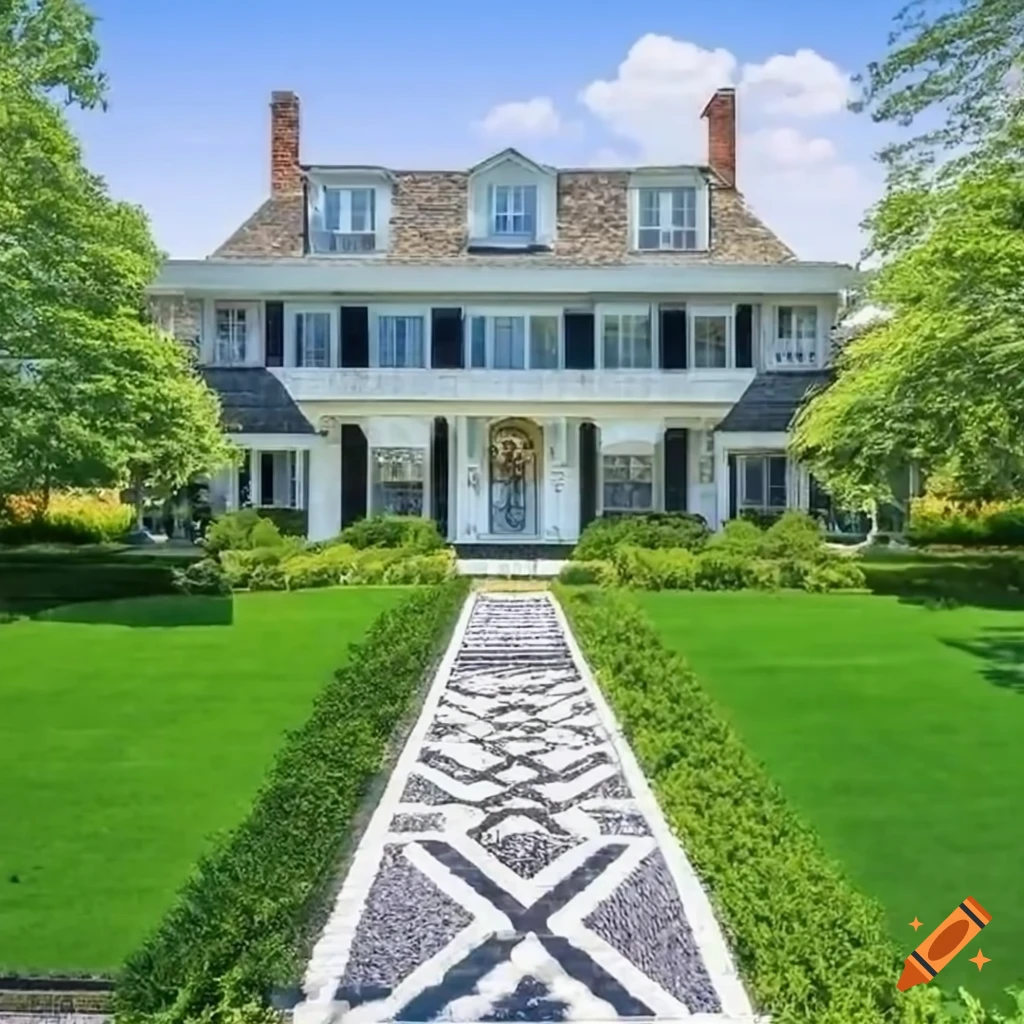 Magnificent hamptons ny mansion with stunning flower garden and ...