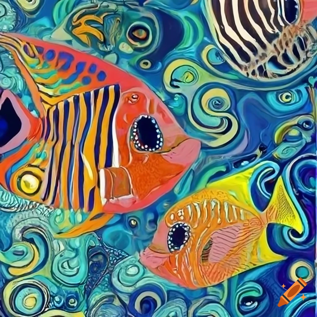 Colorful tropical fish in a vibrant underwater world on Craiyon