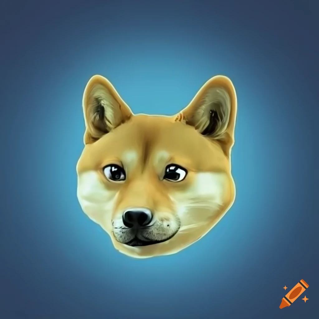 NFT of a doge in clean minimalistic digital art style on Craiyon