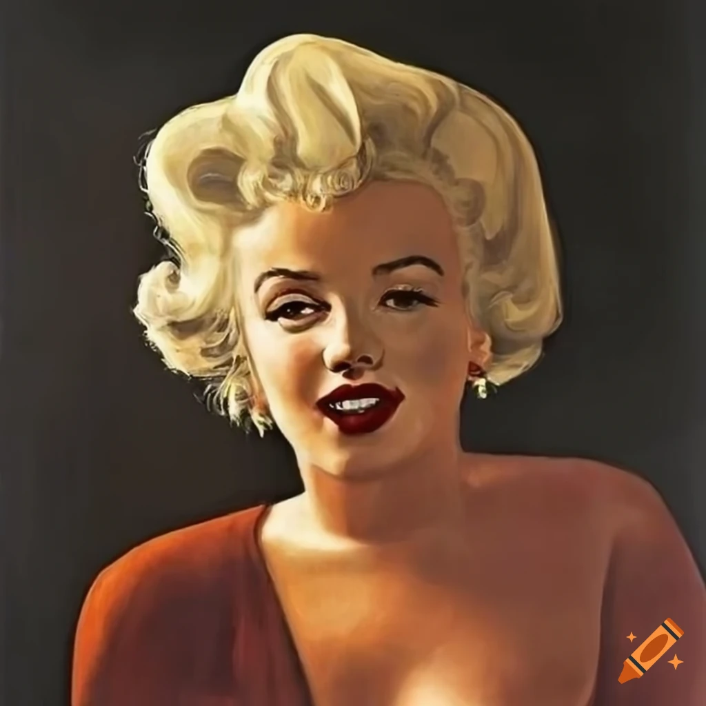 Marilyn Monroe portrait without a smile inspired by Piero della ...