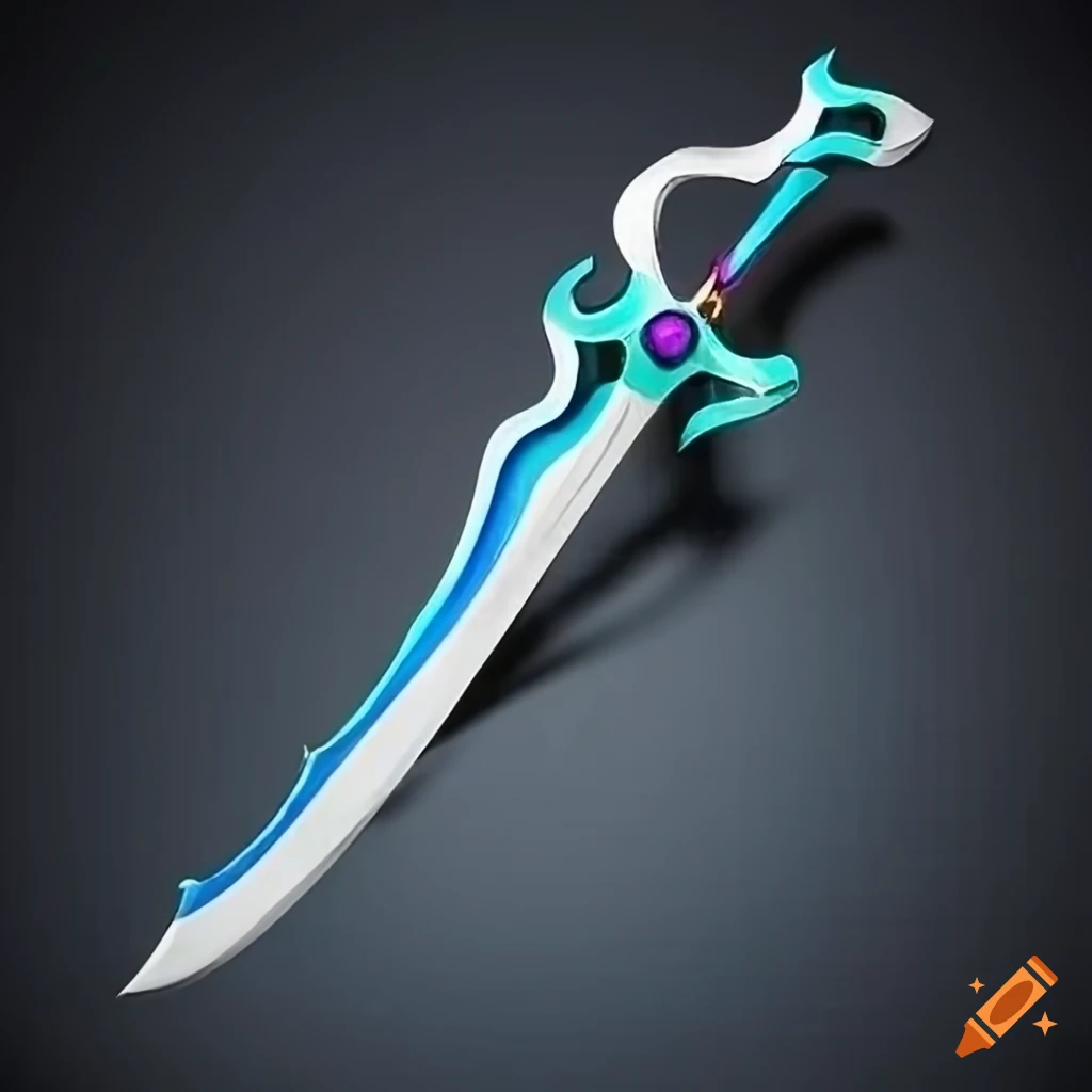 Magic curved elite sword on Craiyon