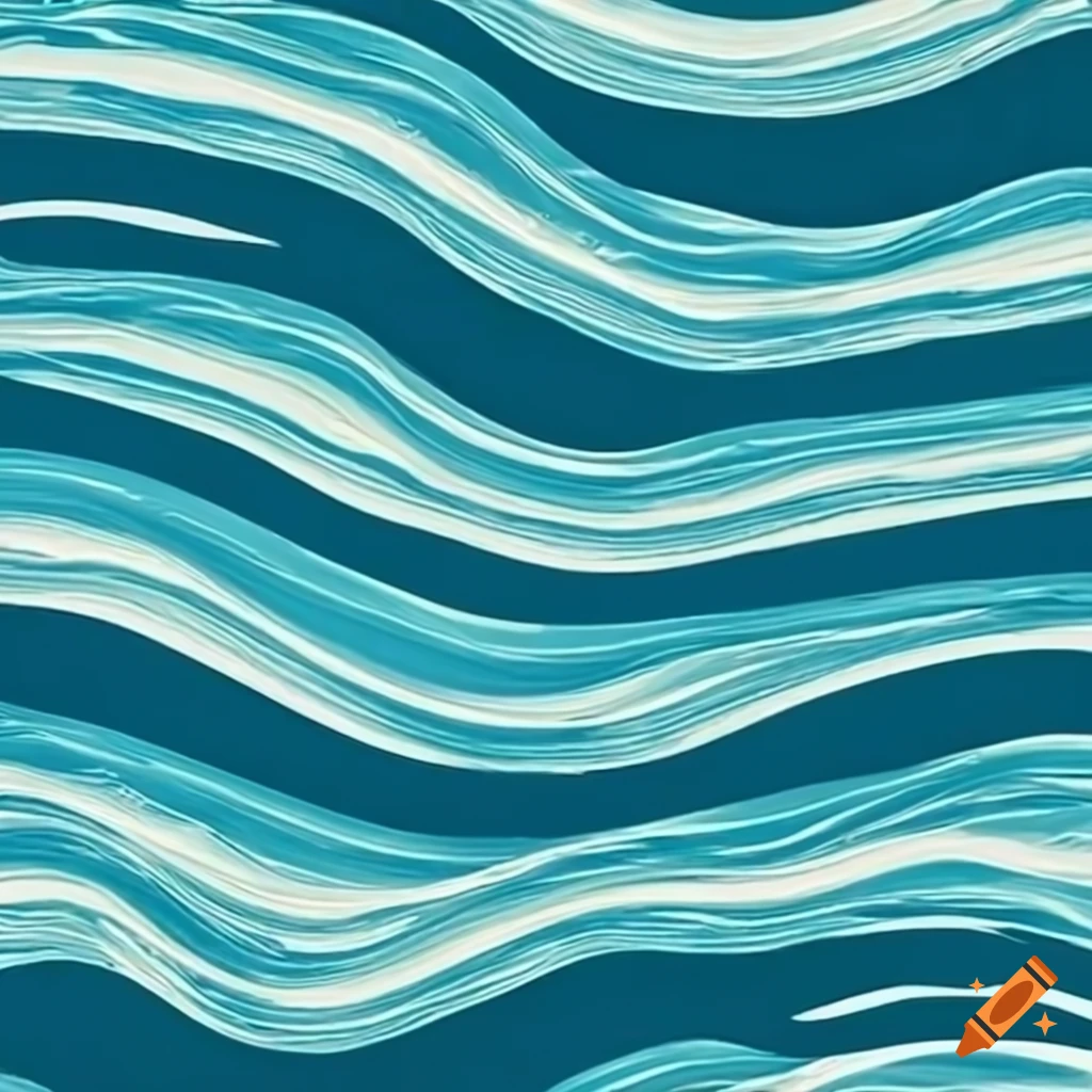Ocean wave pattern design on Craiyon