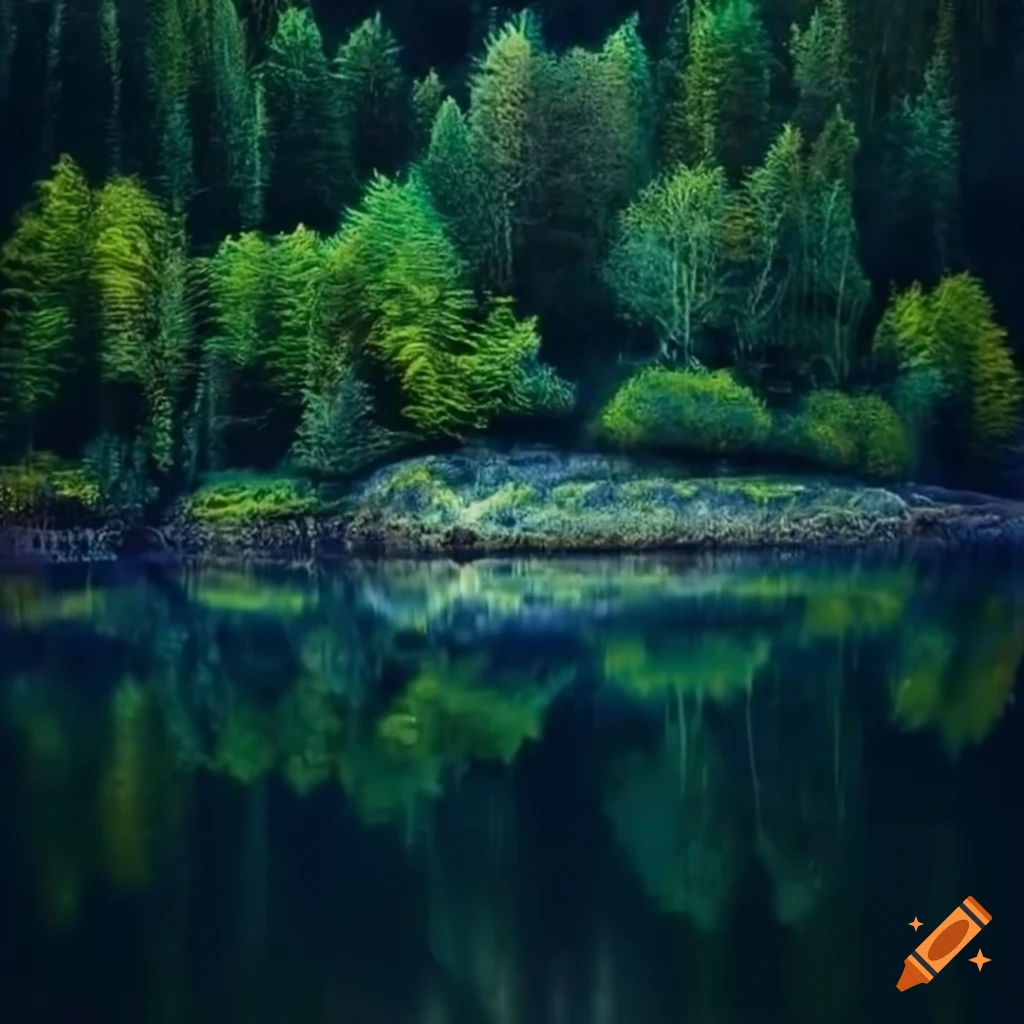 Mesmerizing realistic eye reflecting tranquil nature: mountains ...