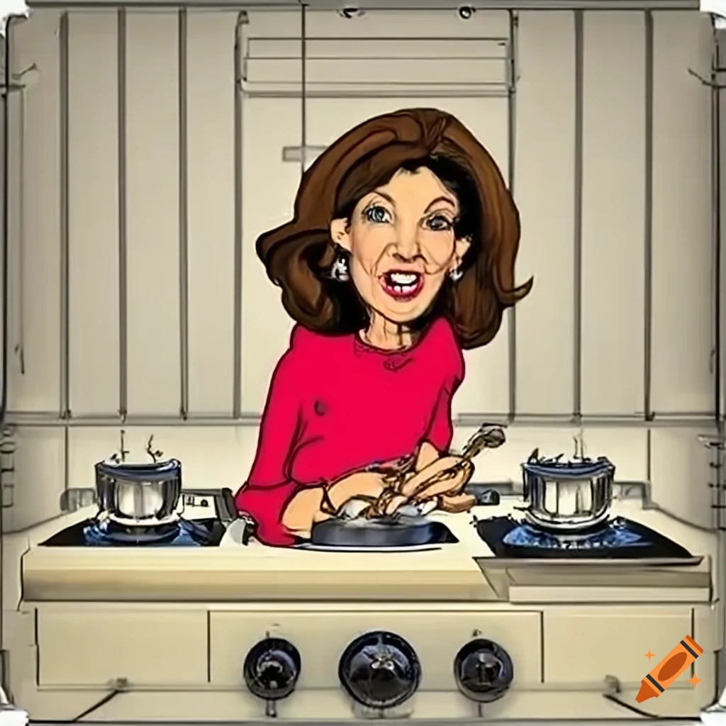 Cartoon of New York State Governor Kathy Hochul fearing a gas stove on ...