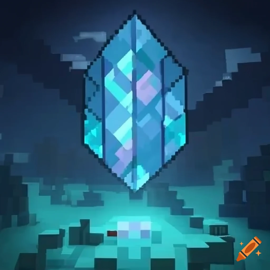 Minecraft end crystal on Craiyon