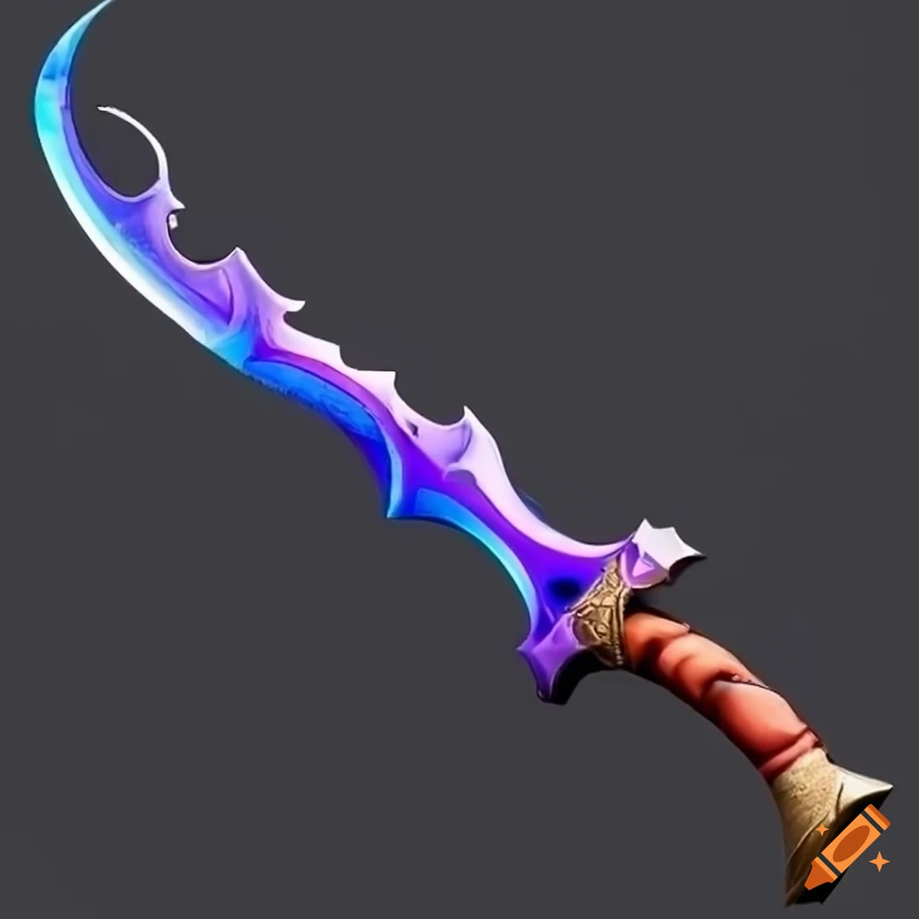 Magic curved elite sword on Craiyon