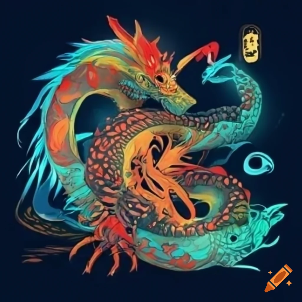 Mythic hybrid animal warrior blending turtle, dragon, scorpion, and ...