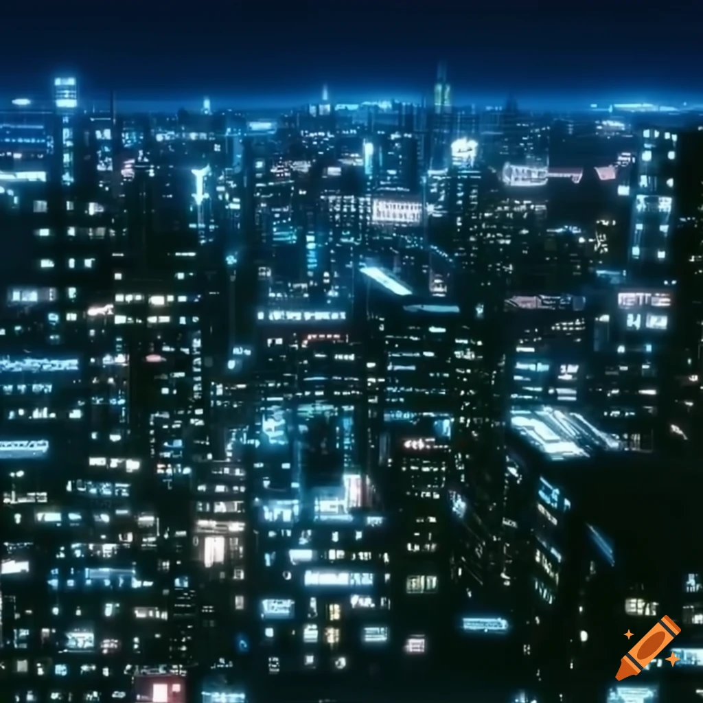 Aesthetic of visual novels from the early 2000s - cyber city top view ...