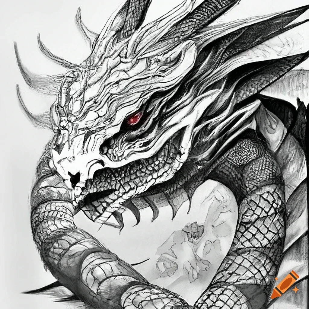 Mythic animal combining turtle, dragon, scorpion, and snake as a dark ...