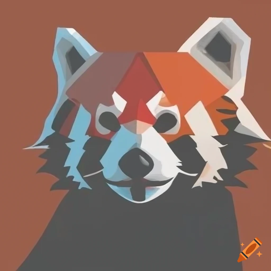 Red panda logo on Craiyon