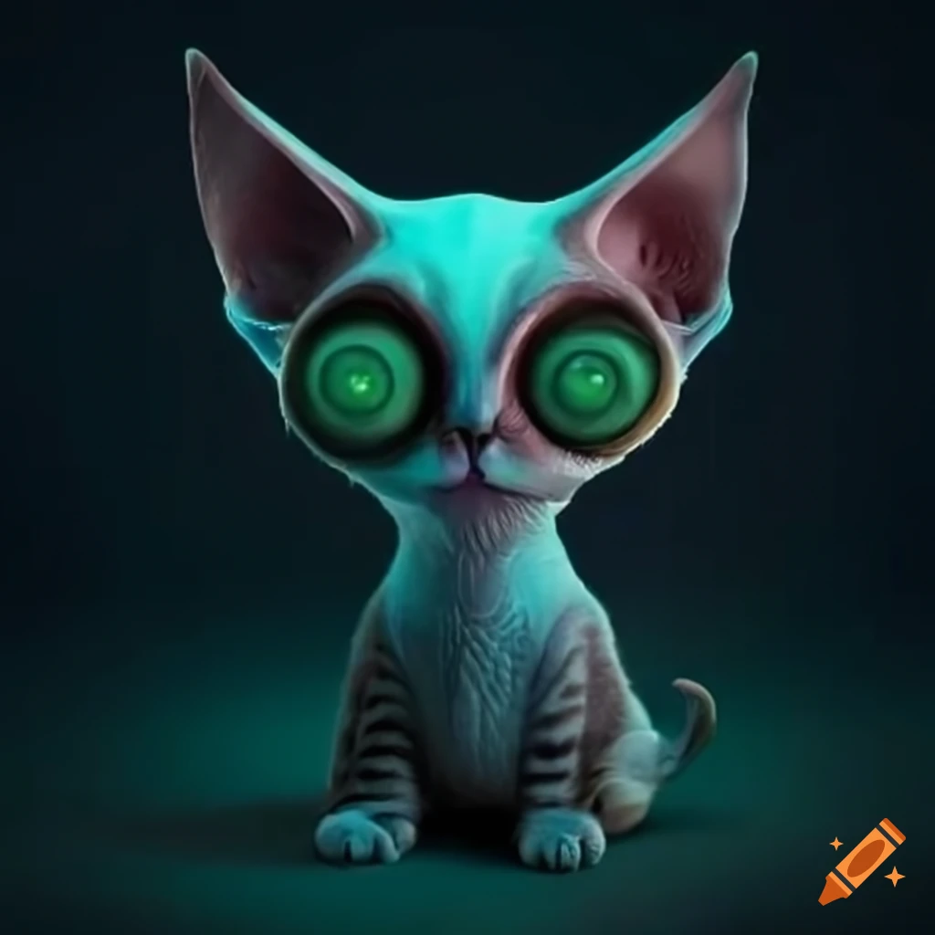 Alien cat on Craiyon