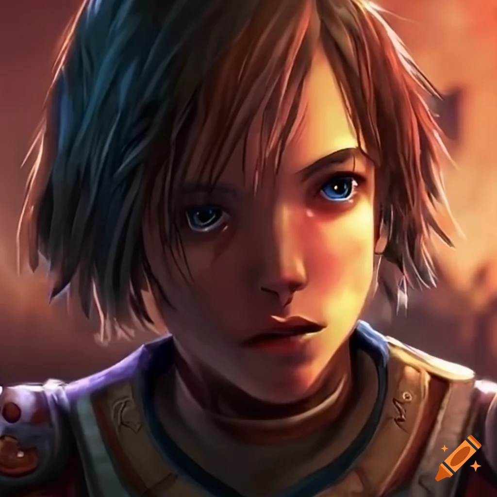 Video game protagonist character on Craiyon