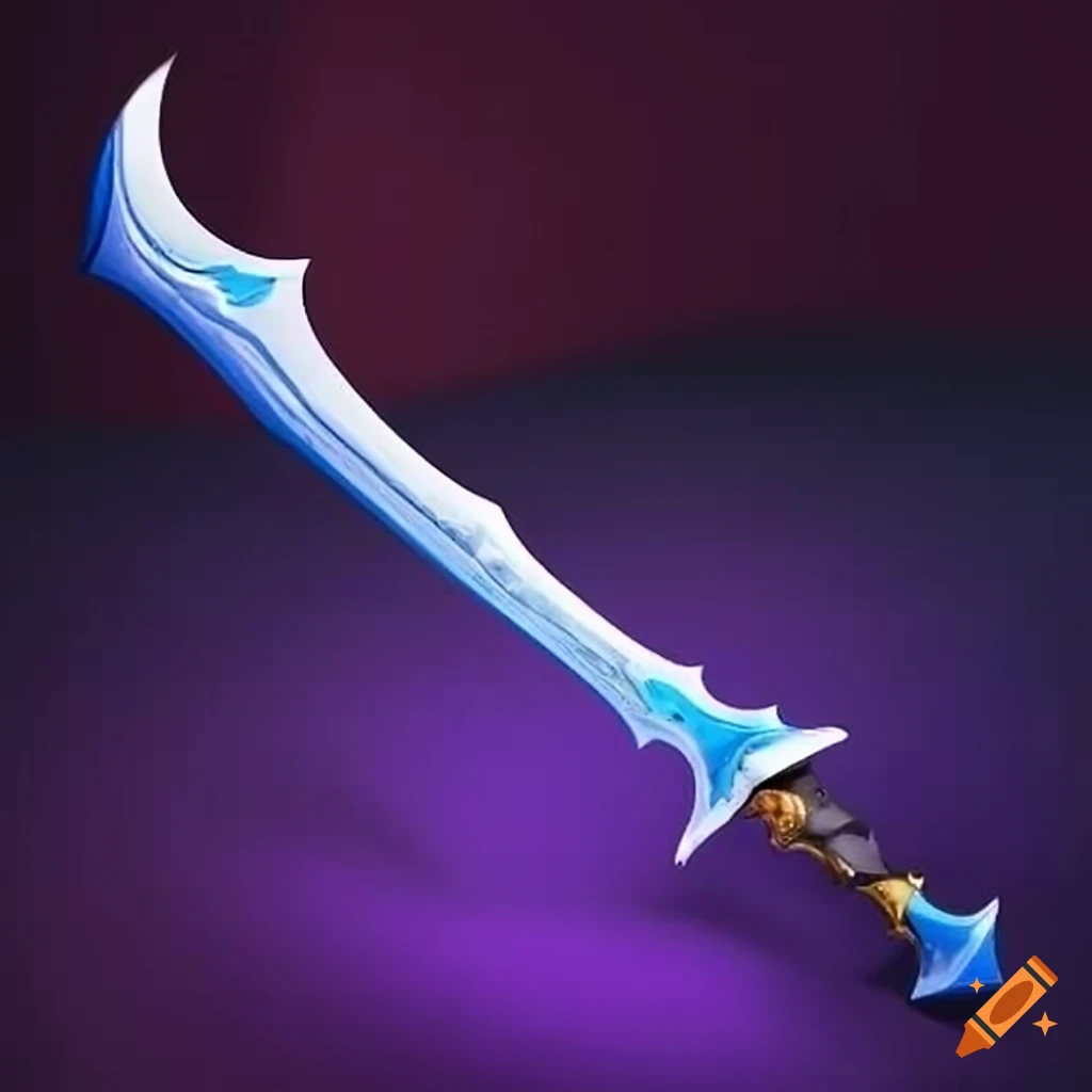 Magic elite sword with a curved blade on Craiyon