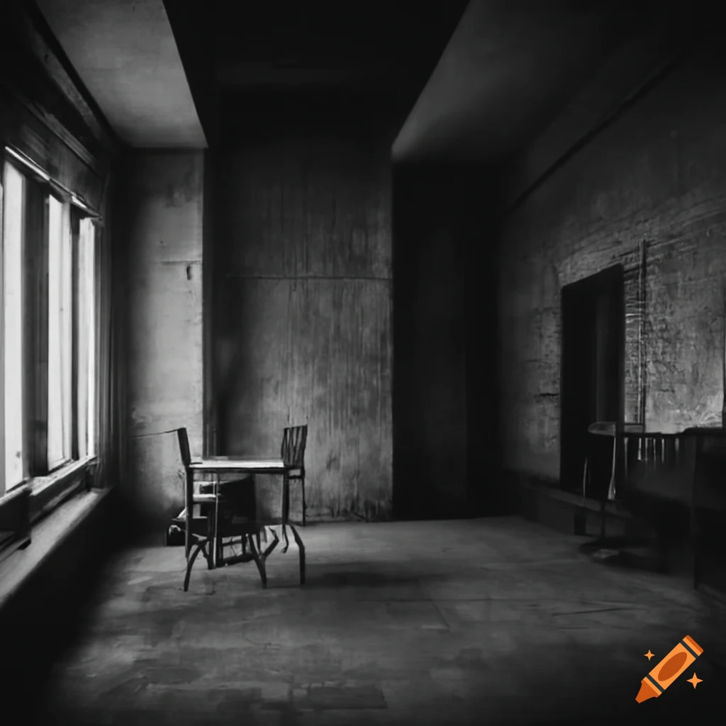 Industrial gloomy interior inspired by Rodchenko cubism and American ...