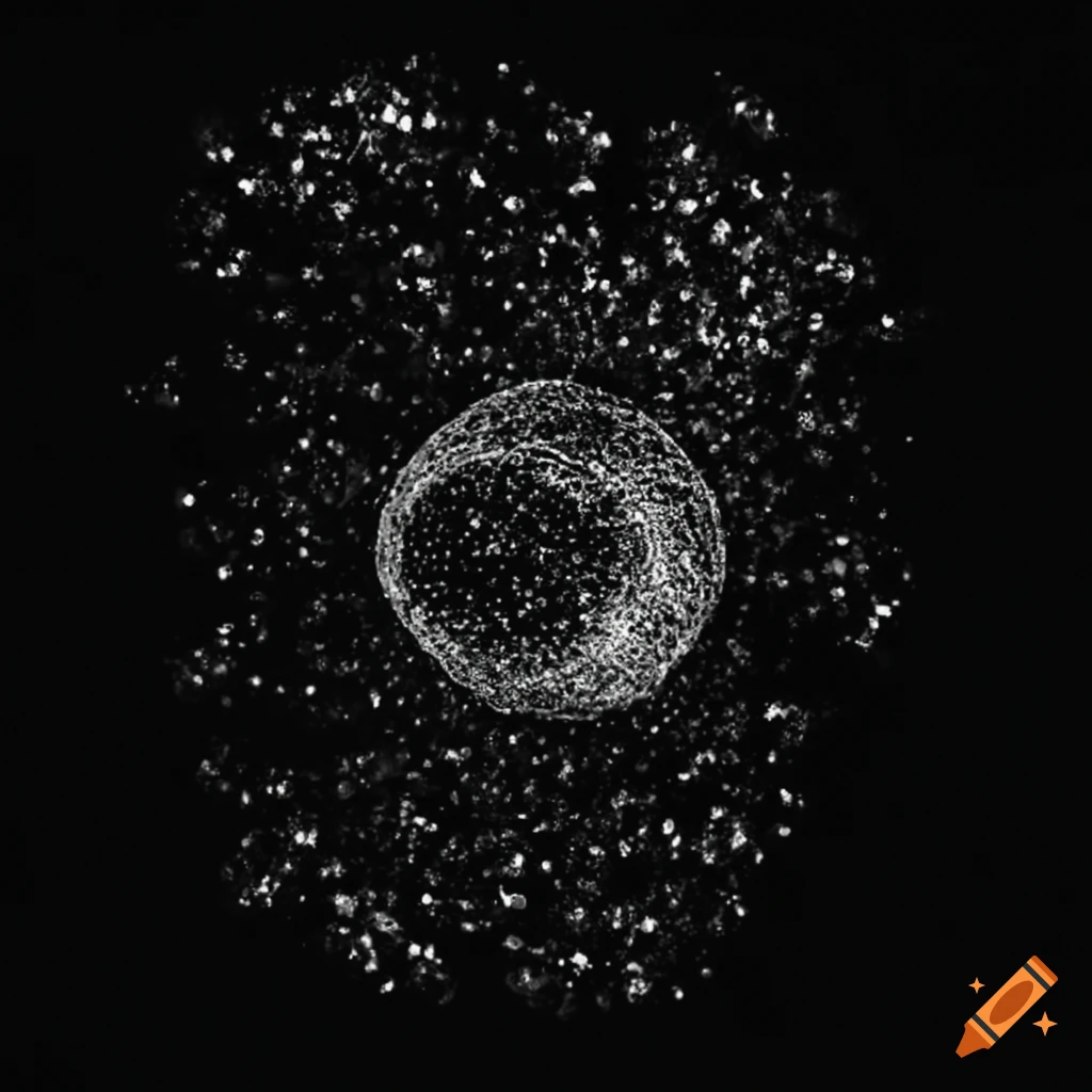 Zinc spark of life/fertilization illustration on Craiyon