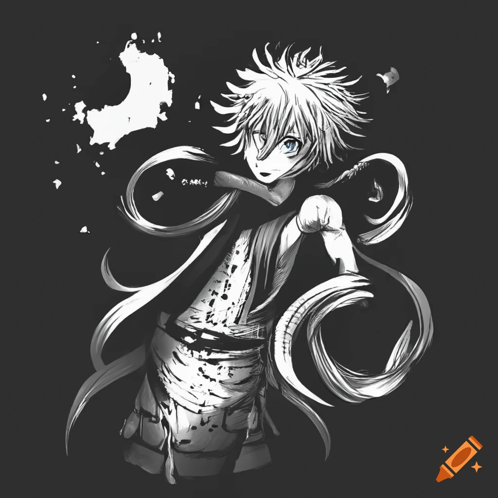 Magic fight in manga and anime style on Craiyon