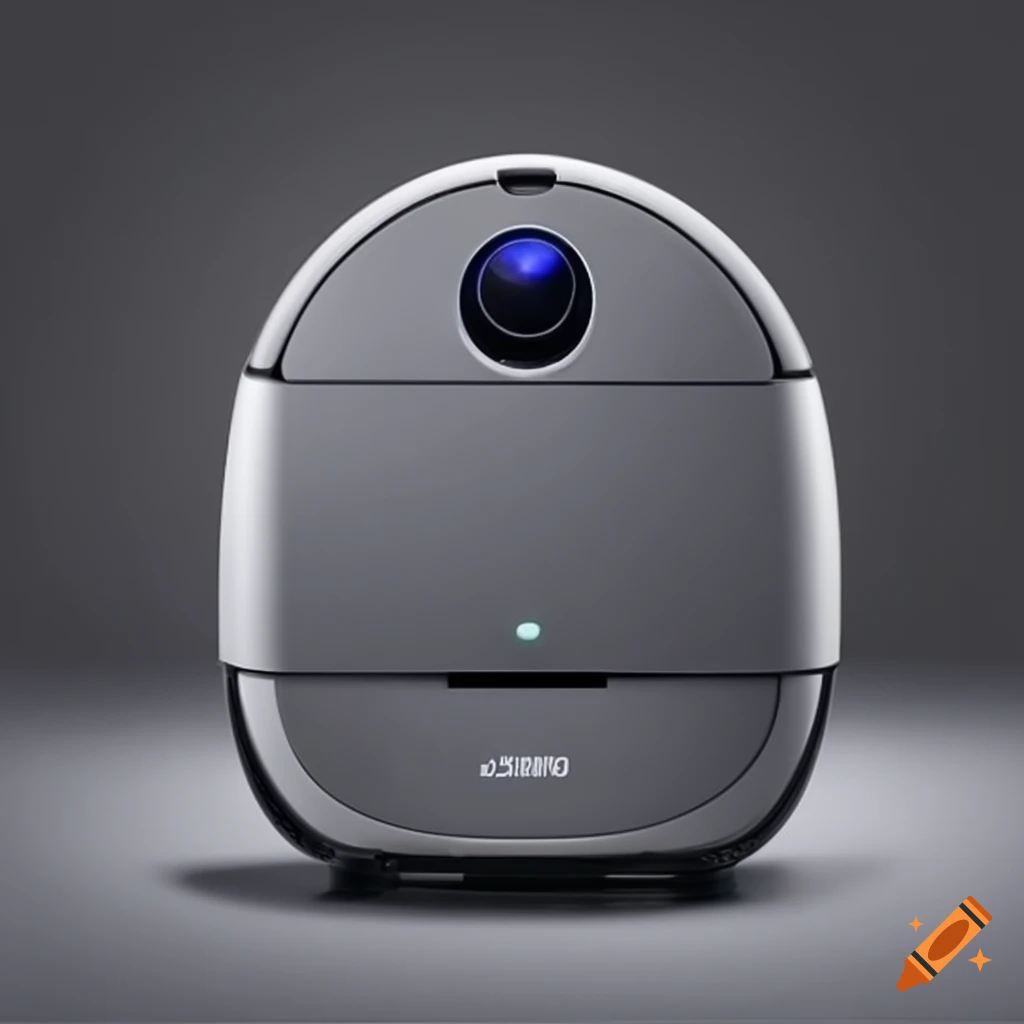 Sleek robot vacuuming and dusting furniture in a modern home on Craiyon