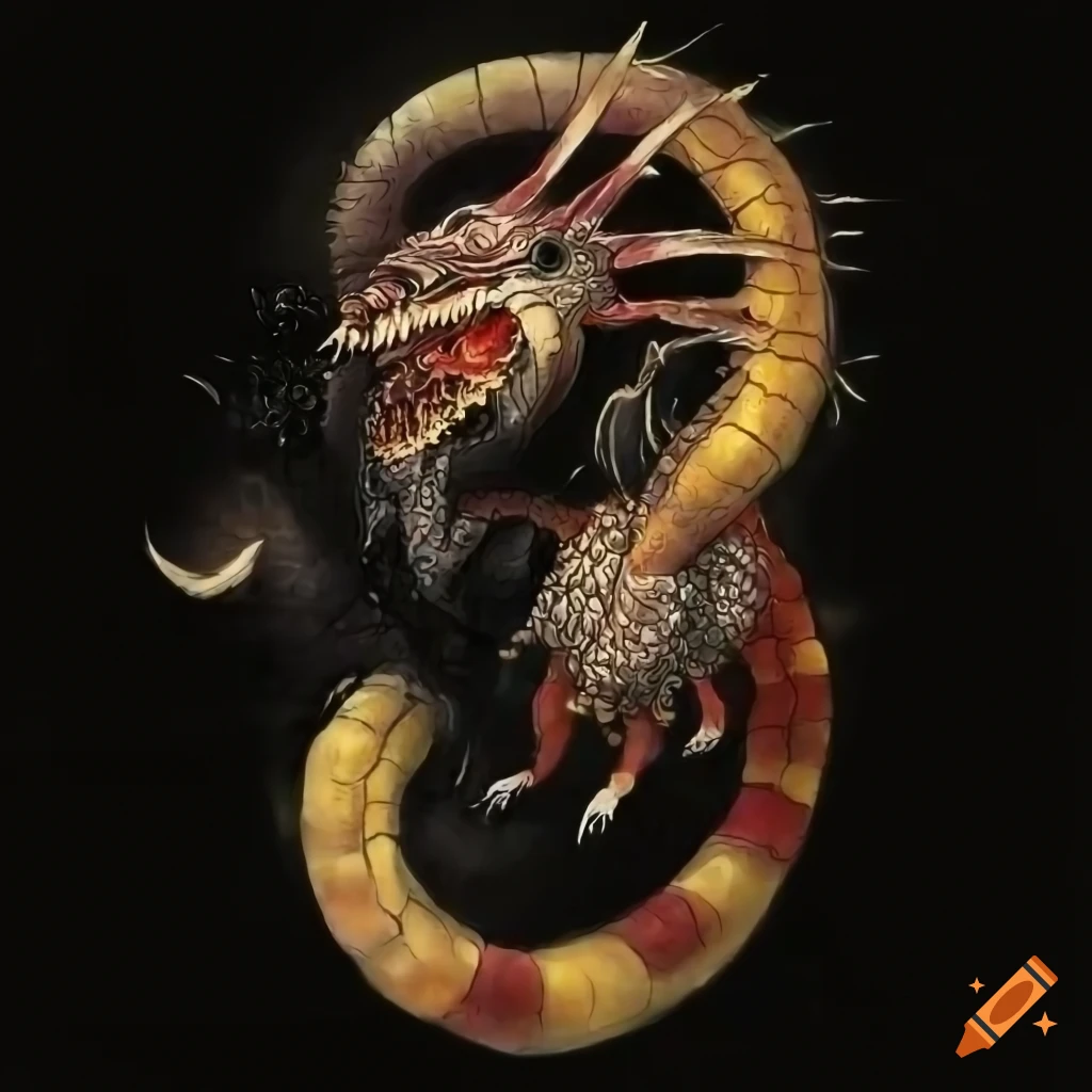 Genbu: mythic combination of turtle, dragon, scorpion, and snake in ...