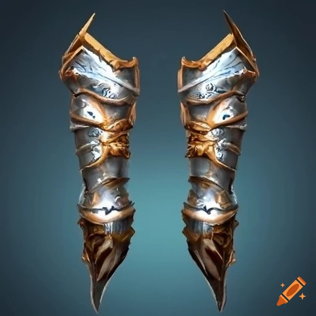 Adorned mithril plated knight boots for leg armor slot in a fantasy rpg ...