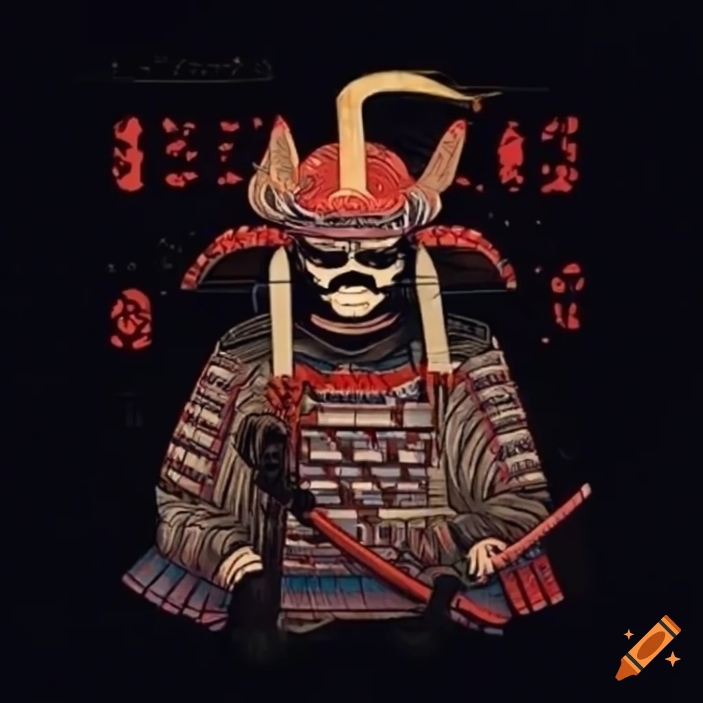Hacker samurai escaping a digitized matrix in Ukiyo-e style on Craiyon