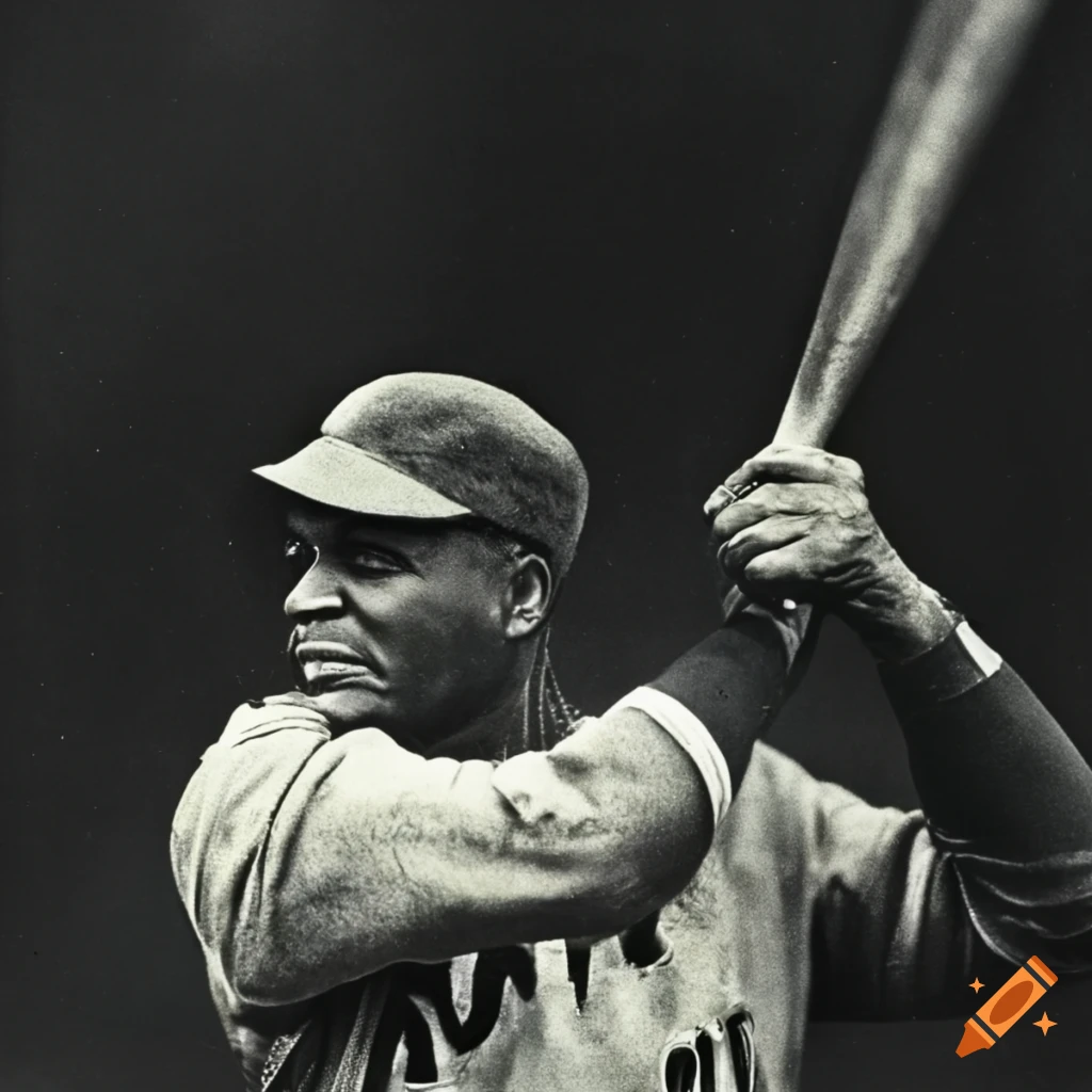 Vintage photo of iconic baseball player Willy Mays in action on Craiyon