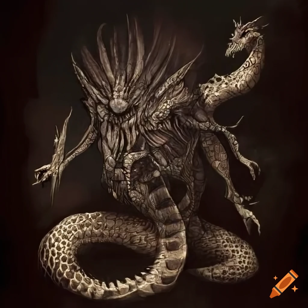 Genbu, mythical creature combining turtle, dragon, scorpion, and snake ...
