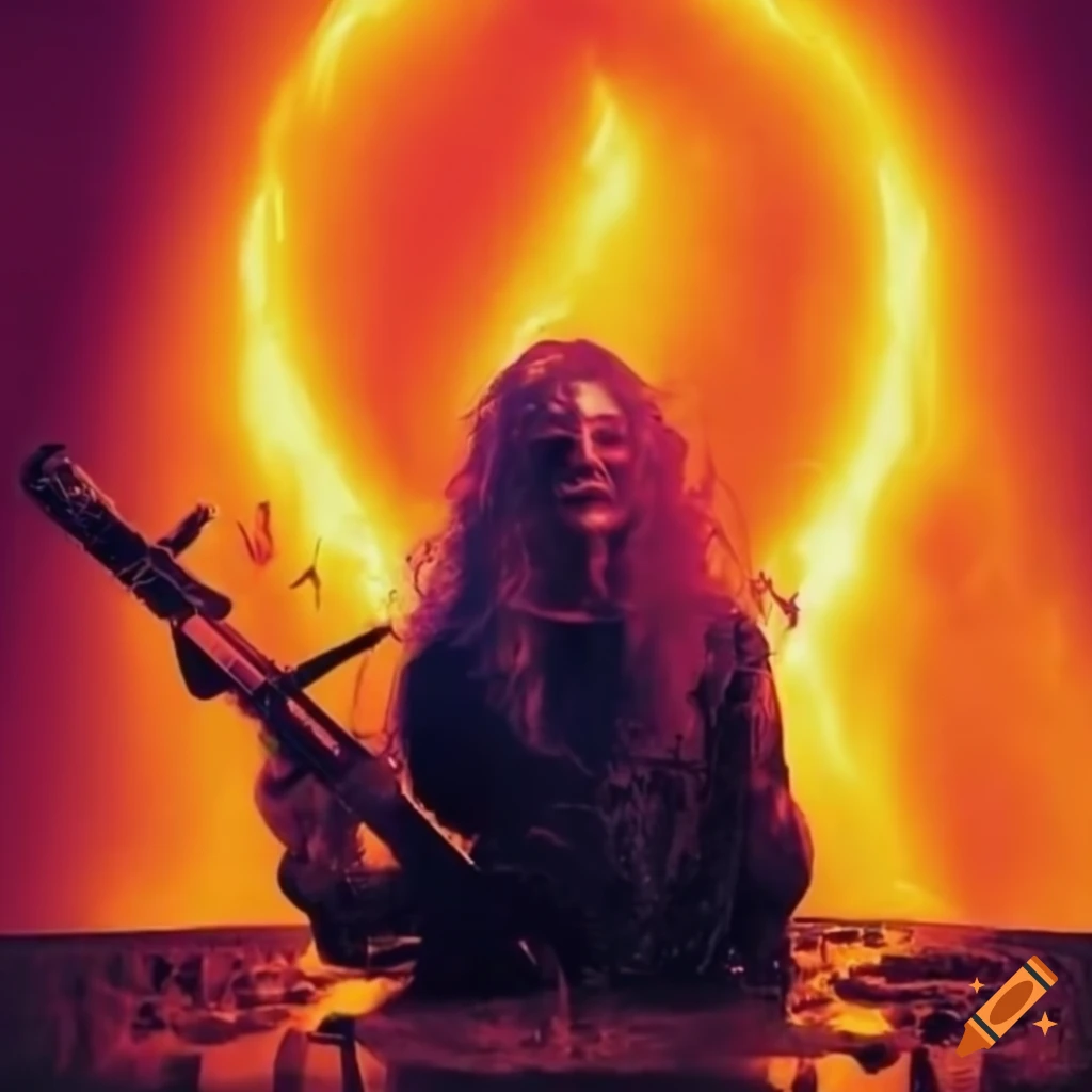 Flaming amp on Craiyon