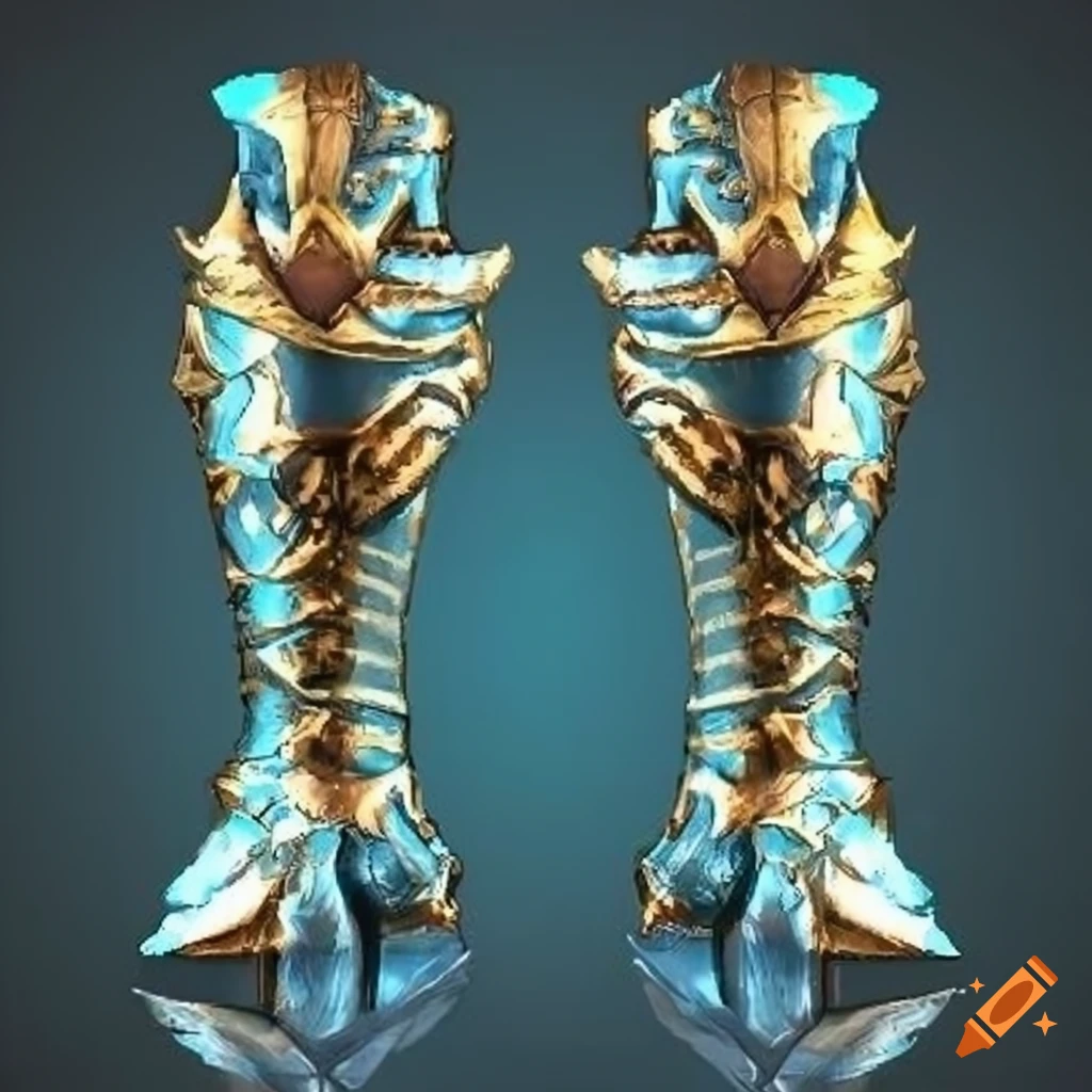 Adorned mithril plated knight boots for RPG game on Craiyon