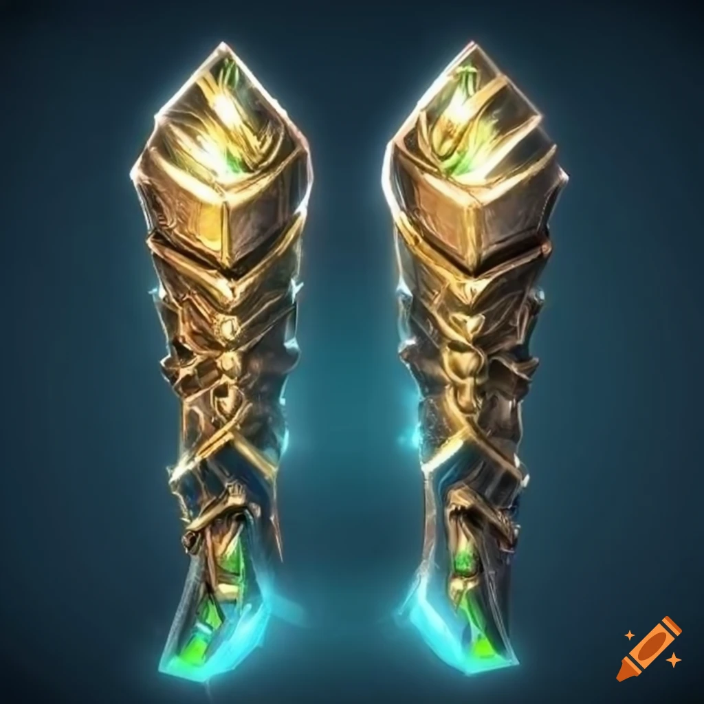 Adorned mithril plated knight boots for inventory leg armor slot in rpg ...