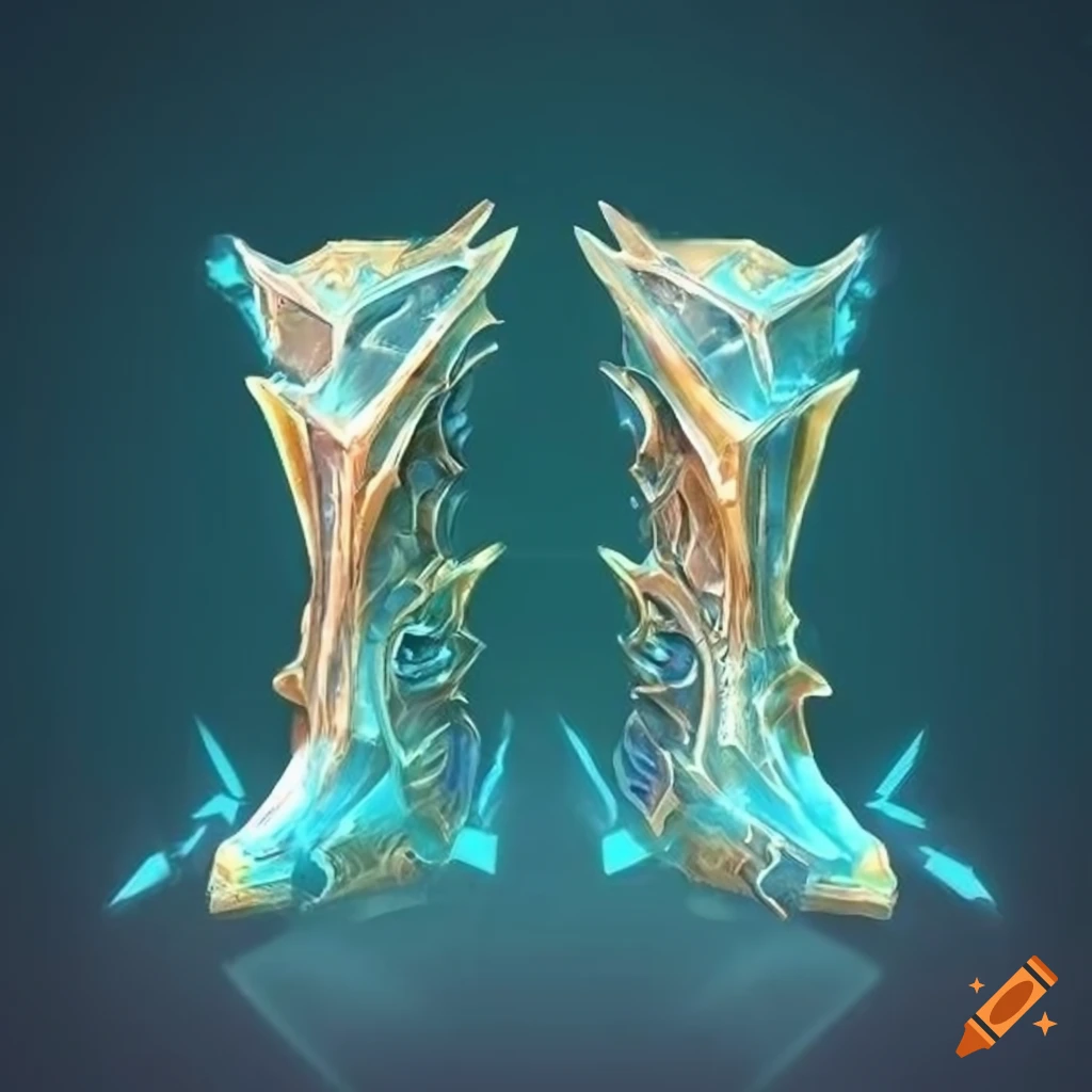 Adorned mithril-plated knight boots for rpg game leg armor slot on Craiyon