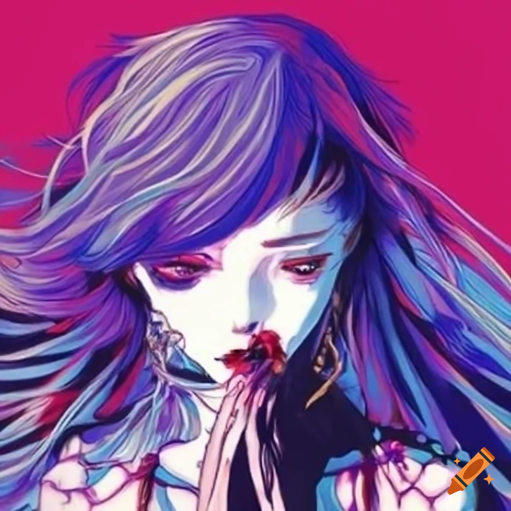 Waking up in a manga style inspired by yoshitaka amano on Craiyon