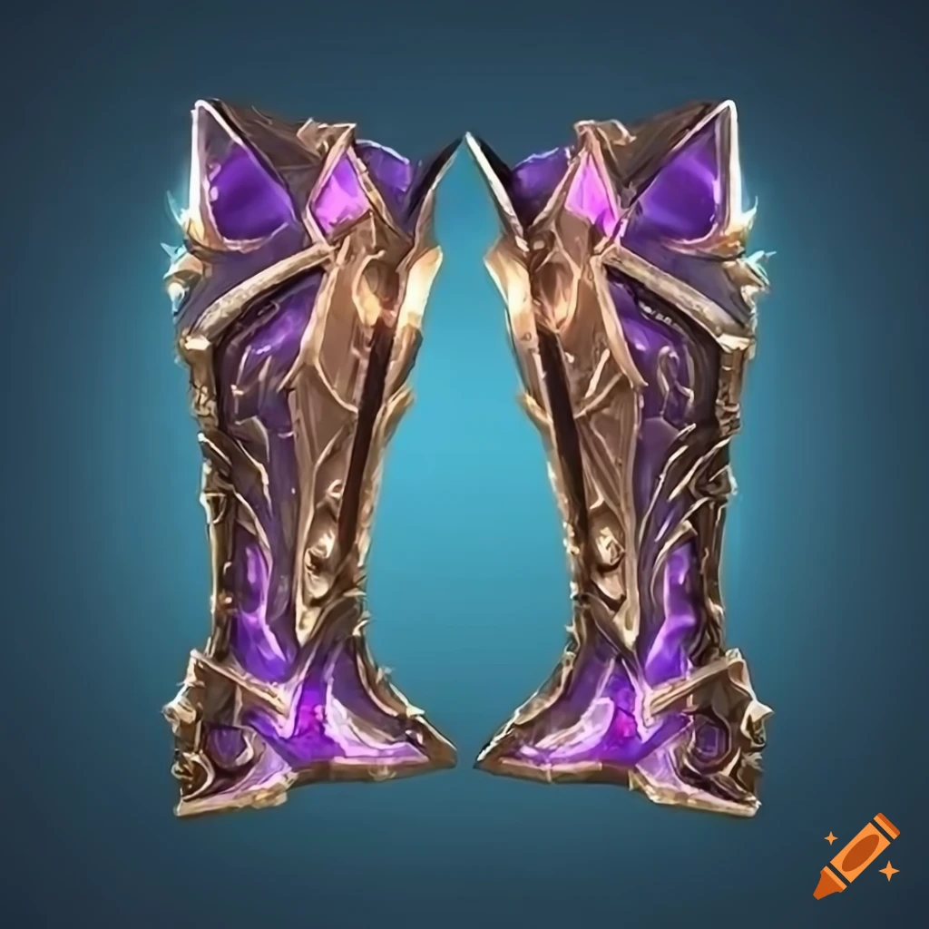 Adorned mithril plated elite knight boots for rpg leg armor slot with ...