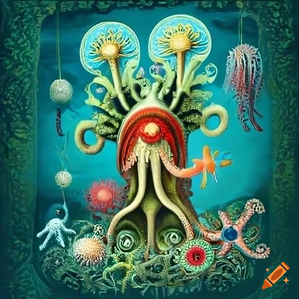 Surreal illustration of dark arts priests conjuring Lovecraftian ...