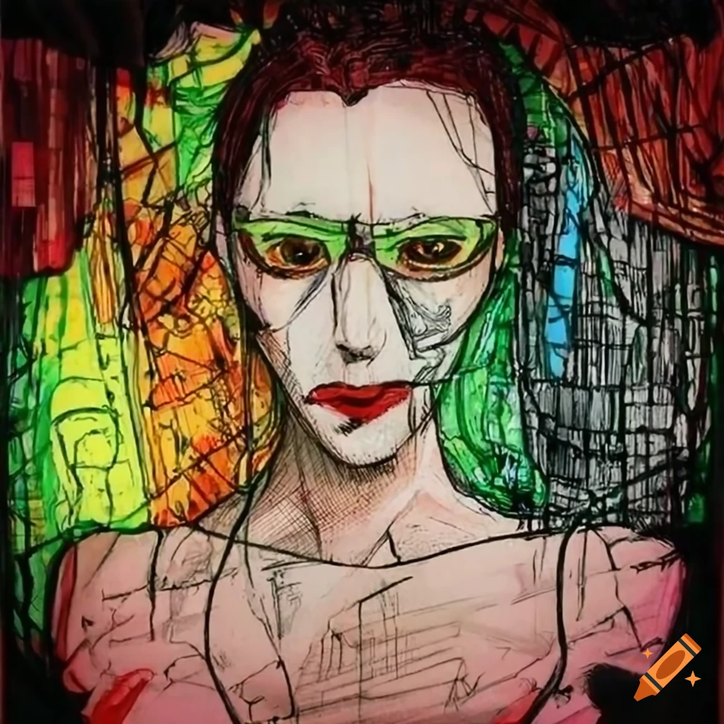 Hacker trapped in the Matrix in Ukiyo-e style artwork with manga ...