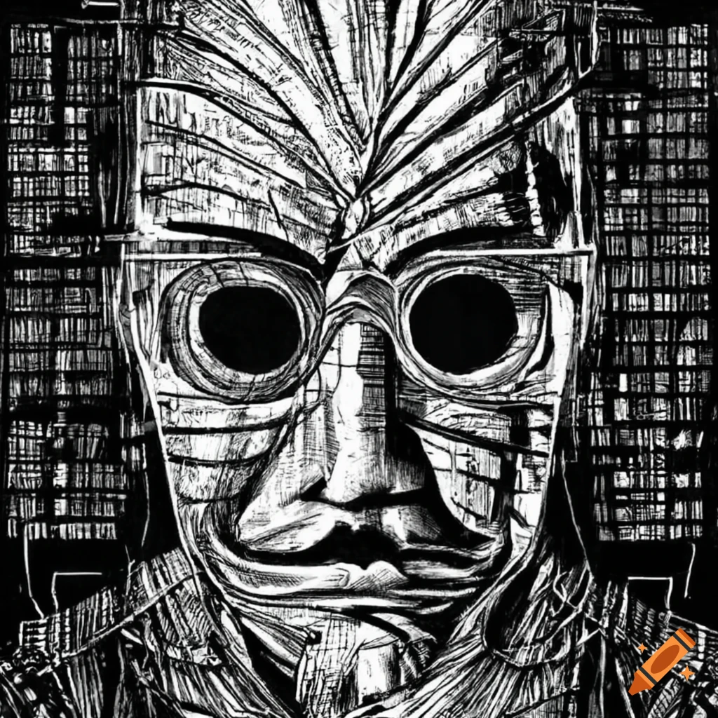 Hacker trapped in the Matrix in Ukiyo-e style manga artwork on Craiyon