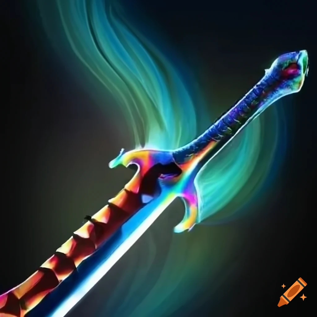 Rainbow sword on Craiyon
