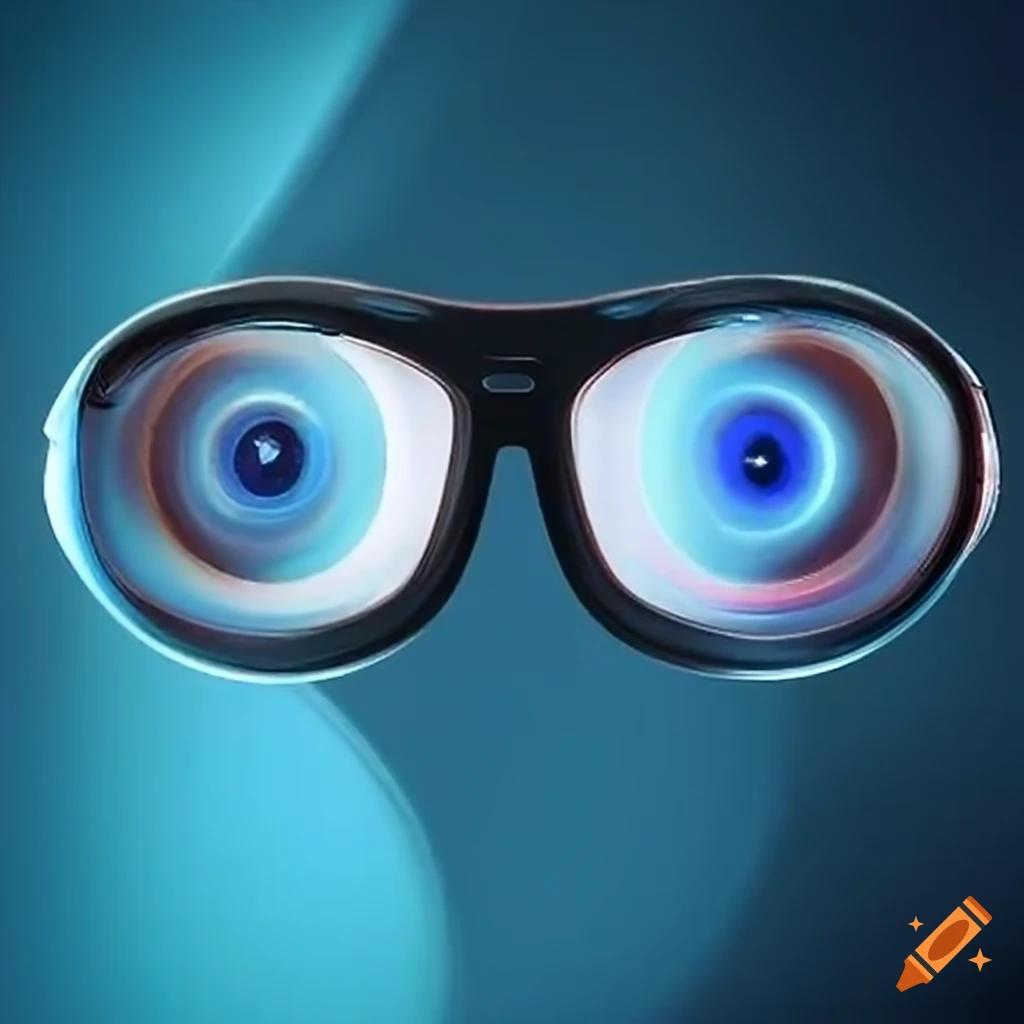 Futuristic advertisement for Future Eye Glasses merging glasses and ...
