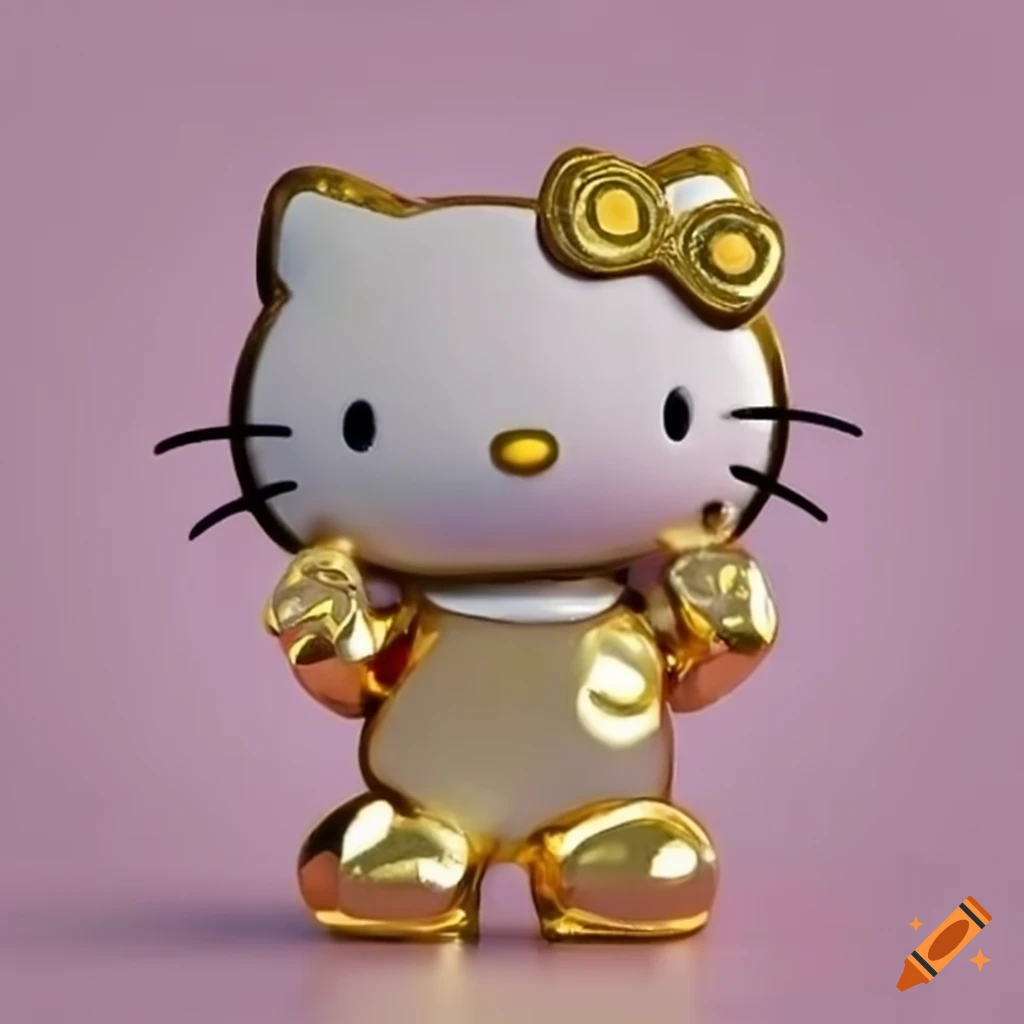 Cute hello kitty with gold teeth on Craiyon